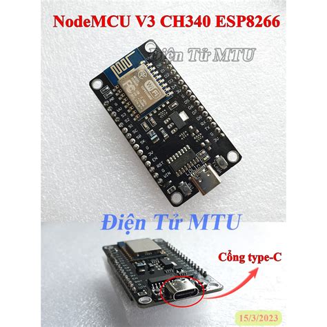 Nodemcu V3 Ch340 Kit Thu Phát Wifi Esp8266 Cổng Type C Shopee Việt Nam