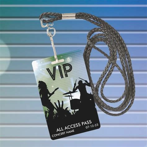 A Lanyard With An Image Of A Band On It And The Words All Access Pass