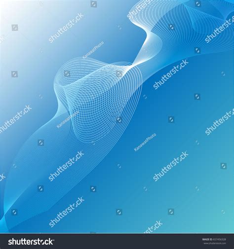 Abstract Blue Line Curve Vector Background Stock Vector Royalty Free
