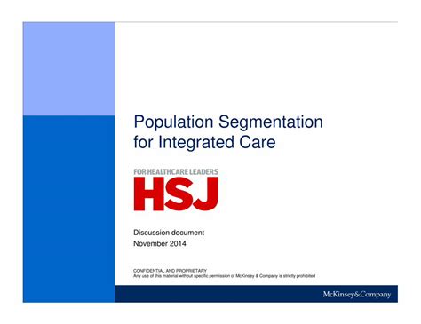 Pdf Population Segmentation For Integrated Care Uk · Pdf