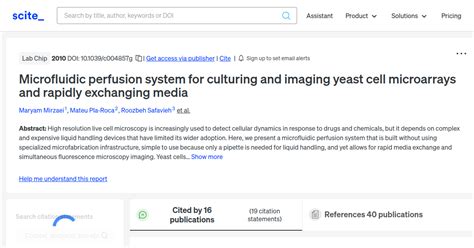 Microfluidic Perfusion System For Culturing And Imaging Yeast Cell Microarrays And Rapidly