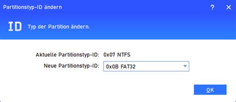 Partitionstyp ID ändern