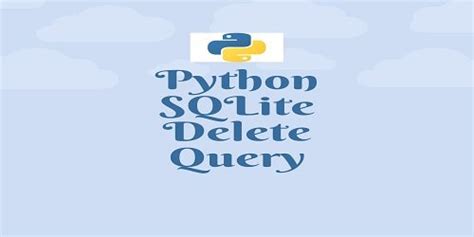 Python Sqlite Delete Query Important