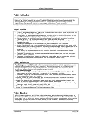 Project Scope Statement DOCX Computer Networking Computing