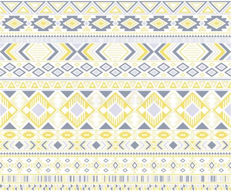 Triangle Bohemian Abstract Seamless Pattern Background Stock Vector