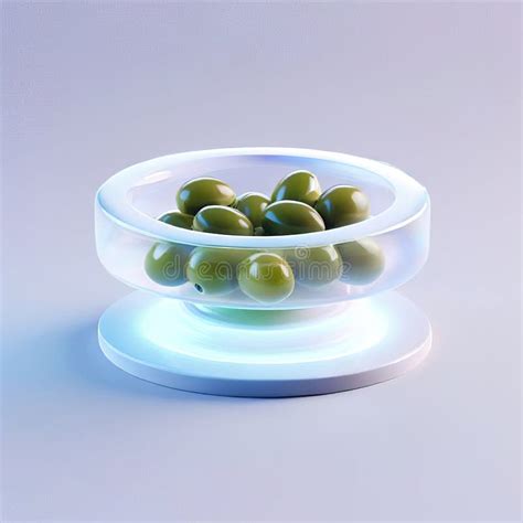 Icon Of Olive Glossy Glass Style Illustration Stock Illustration