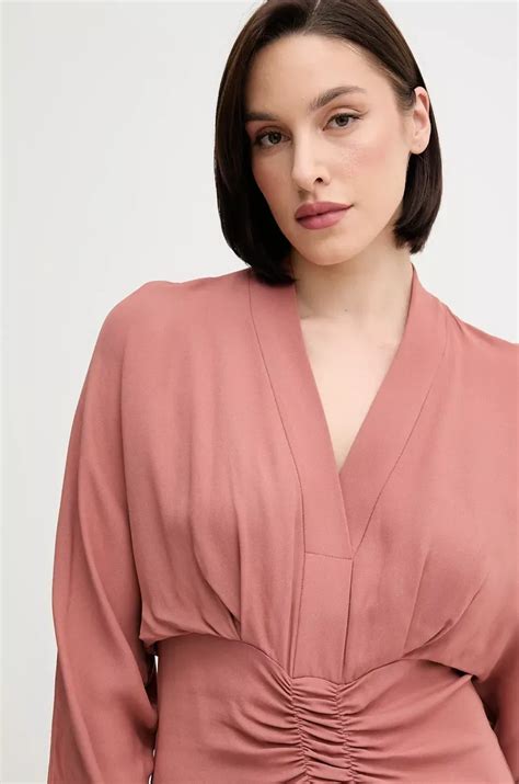 Sandro Ferrone Sukienka Kolor Pomarańczowy Maxi Prosta S31xbesarah