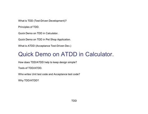 overview on tdd test driven development and atdd acceptance test dri…