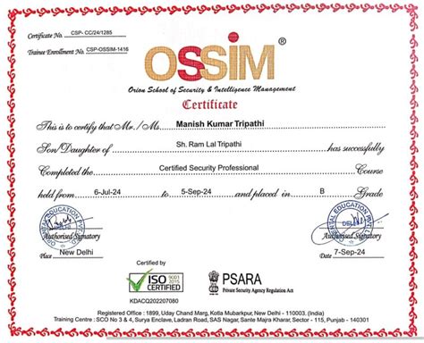 I Am Happy To Share That I Have Completed My 03 Month Certificate Course At Csp Manish Kumar