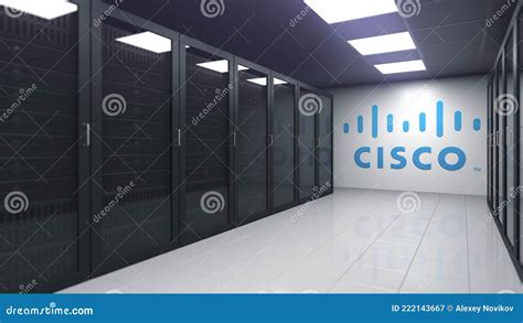 CISCO Logo In The Server Room Editorial D Rendering Editorial Photography Illustration Of
