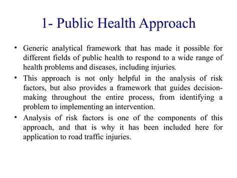 Analytical Frameworks Lecture Of Traffic Safetypptx