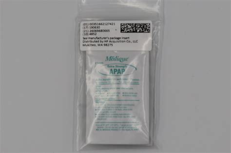Dailymed Medique Apap Extra Strength Acetaminophen Tablet Film
