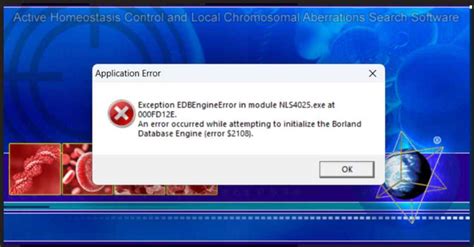 Exception Edbengineerror In Module Nls4025exe At 000fd12e An Error