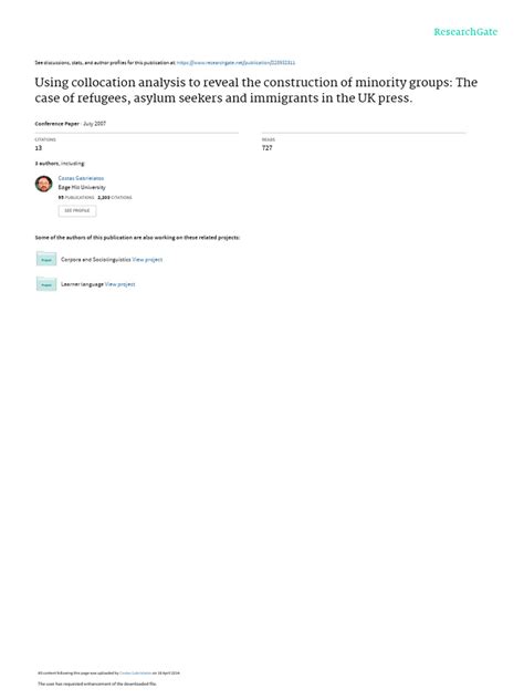 Using Collocation Analysis To Reveal The Construct Pdf Refugee