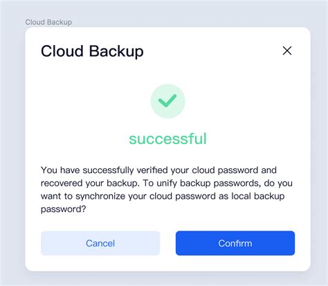 Bug Change Text For Cloud Backup Recovery Success Issue 4830