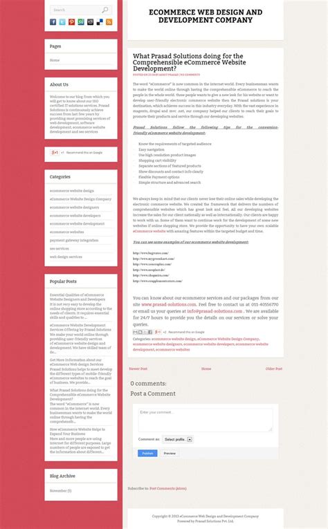 Comprehensive Ecommerce Website Development