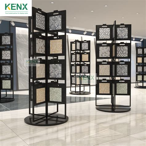 Vertical Mosaic Tiles Rotating Display Rack Wholesale