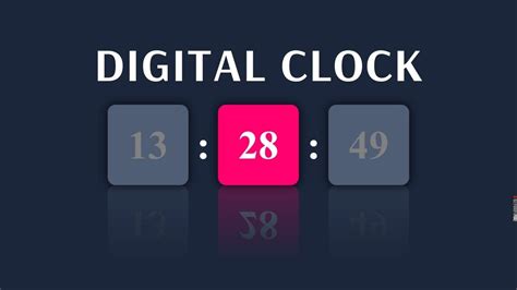 digital clock using html css and java script 2020 youtube