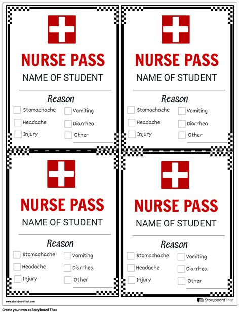 Printable Free Nurse Pass Template Printable Template Hub
