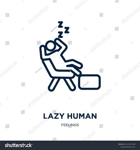 Lazy Human Icon Feelings Collection Thin Stock Vector Royalty Free 2221717839 Shutterstock