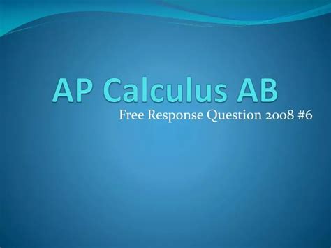 PPT AP Calculus AB PowerPoint Presentation Free Download ID