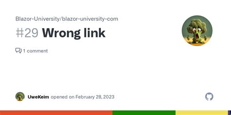Wrong Link Issue Blazor University Blazor University Github