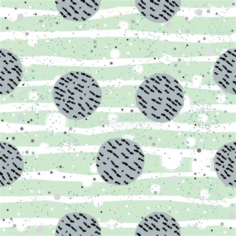 Cute Background Seamless Pattern With Hand Drawn Balls Stock