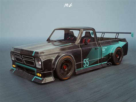 C10 Chevvy Racing Truck On The Move Finished Projects Blender