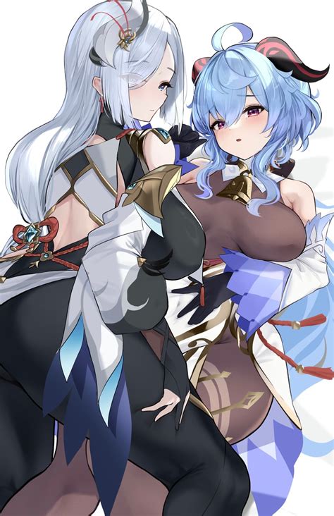 Ganyu And Shenhe Genshin Impact Drawn By Tol Danbooru