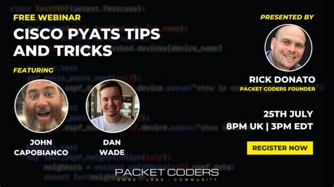 Join Our Webinar On Pyats Tips And Tricks Packet Coders Posted On The Topic Linkedin