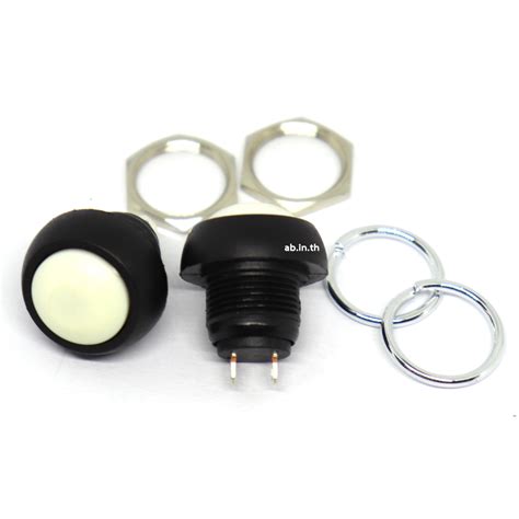 สวิตช์กดติดปล่อยดับ Reset Switch แบบกันน้ำขนาด 12mm สีขาว Arduino Nodemcu Sensor Module
