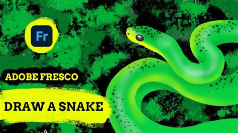 How To Draw A Snake Adobe Fresco Tutorial YouTube