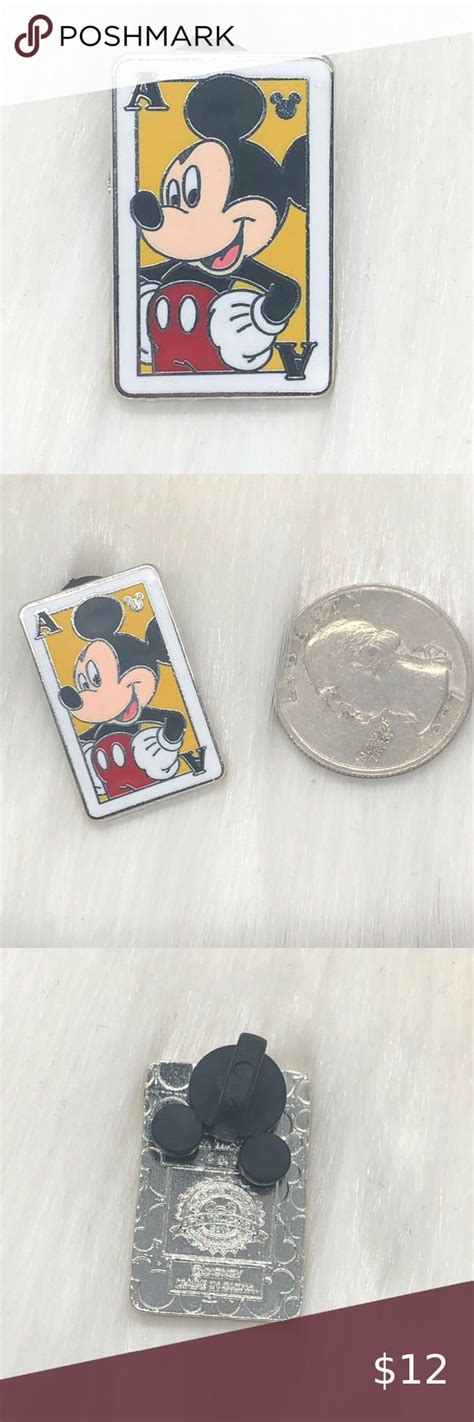 🔮 525 Mickey Mouse Ace Playing Card Pin Mickey Mouse Cards Mickey