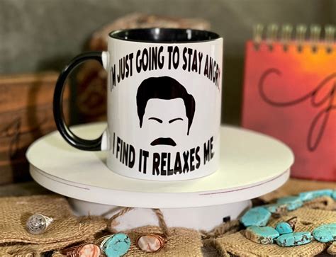 Ron Swanson Mug Quote Ceramic Heat Press Sublimation 11 Oz Parks And