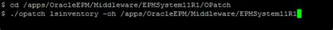 shell command script to extract oracle epm hyperion already applied patches in linux unix server