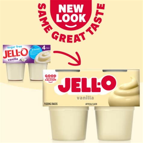 Jell O Original Vanilla Pudding Cups Snack 4 Ct King Soopers