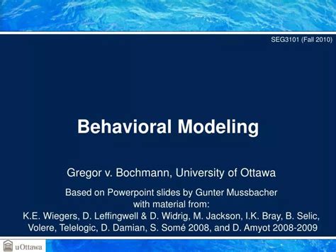 Ppt Behavioral Modeling Powerpoint Presentation Free Download Id6115473
