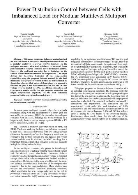 Pdf Power Distribution Control Between Cells With Imbalanced Dokumen Tips
