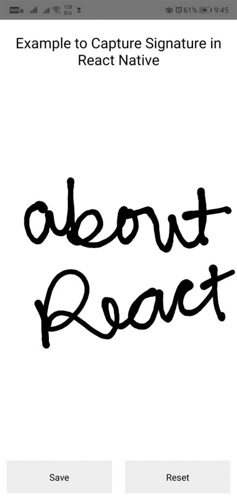 Capture Digital Signature In React Native App For Android And Ios