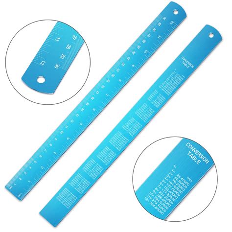 School Ruler With Centimeters Mm Ruler 12 Inches Stainless Steel Ruler