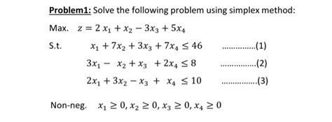 solved problem1 solve the following problem using simplex