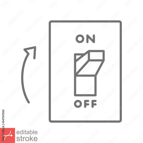 Vetor Do Stock Light On Electric Switch Icon Simple Outline Style Power Turn On Button