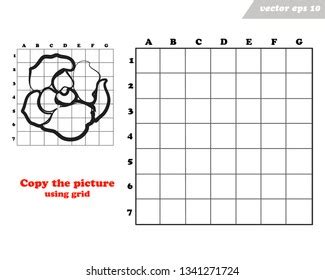 Copy Picture Using Grid Lines Simple Stock Vector Royalty Free 1341271721 Shutterstock