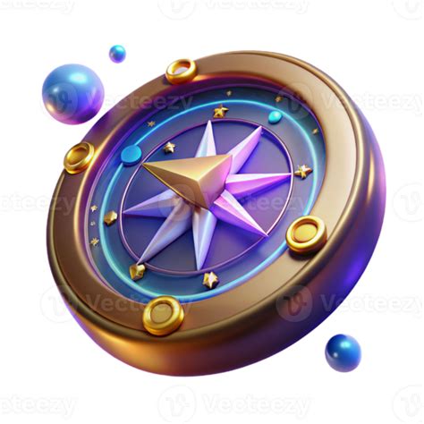 Elegant Contemporary 3d Render Mystic Compass Illustration Exclusive