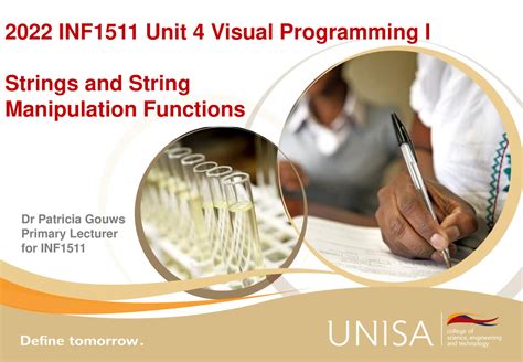 2022 Unit4 Strings Course Summary 2022 Inf1511 Unit 4 Visual