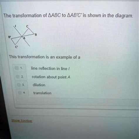 Solved This Transformation Is A An Example Of The Transformation Of Aabc To Aabc Is Shown