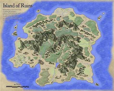 Fantasy Map Volcanic Island