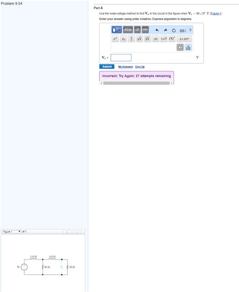 Solved Problem 954 Part A Use The Node Voltage Method To