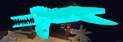 Fisch Sparkling Shiny Big Mythical Mosasaurus Rainbow