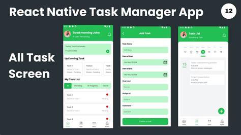 React Native Task Manager App Add Task Screen Download Free Code Youtube